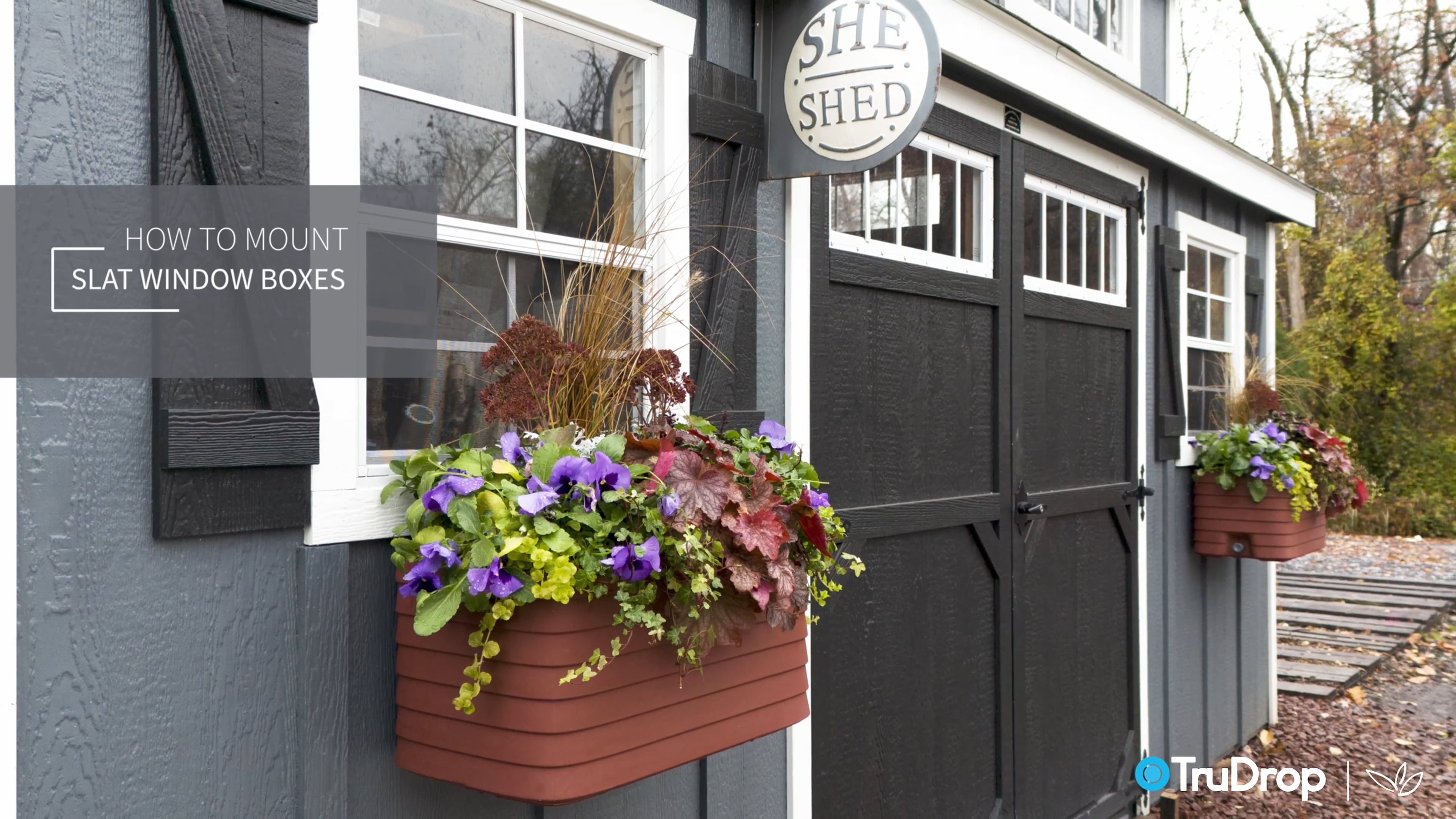 TruDrop Self-Watering Planters: Mounting Slat Window Boxes - Crescent ...